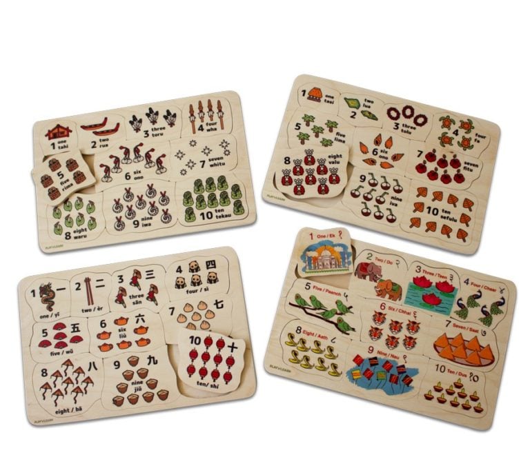 Counting 1-10 Multicultural Puzzle Set (4pcs) - Play‘n’Learn New Zealand