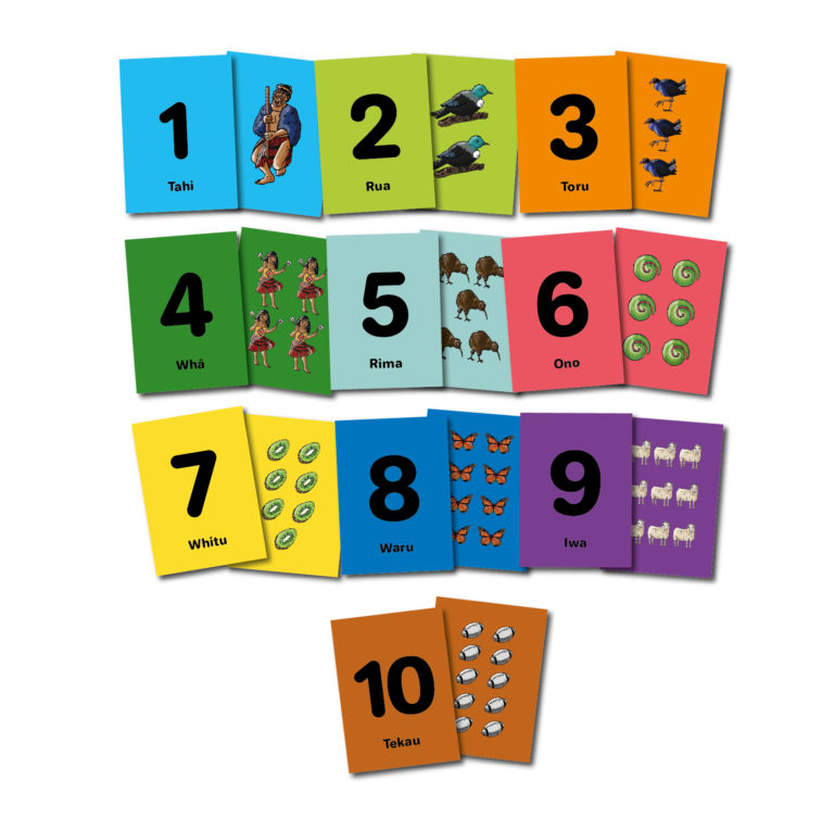 Te Reo Number Cards (20pcs) - Play‘n’Learn New Zealand