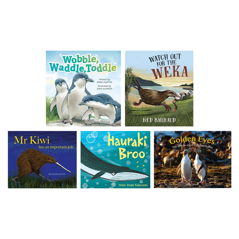 Aotearoa Animals Book Set (5pcs) - Play‘n’Learn – Educational Resources