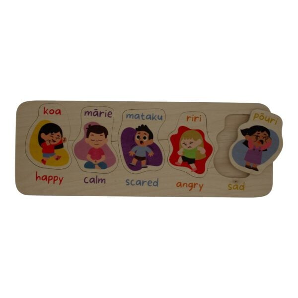 Te Reo Emotions Puzzle (5pcs) - Play‘n’Learn New Zealand