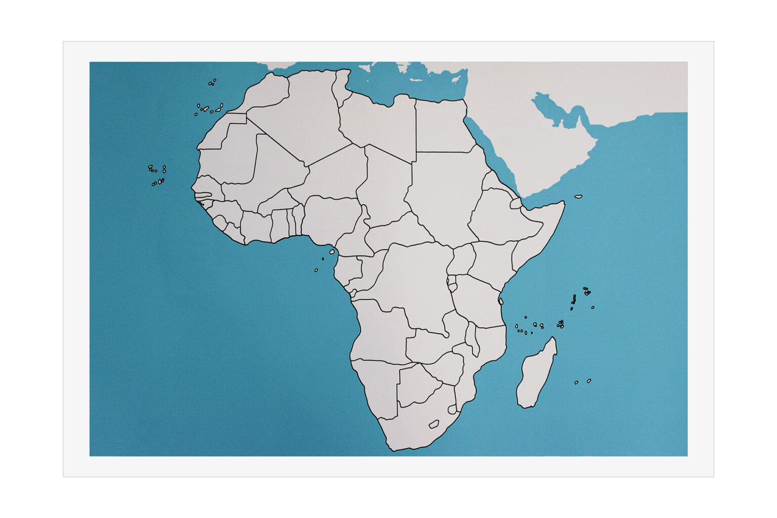 Puzzle Map of Africa Control Map - Unlabelled - Play‘n’Learn New Zealand