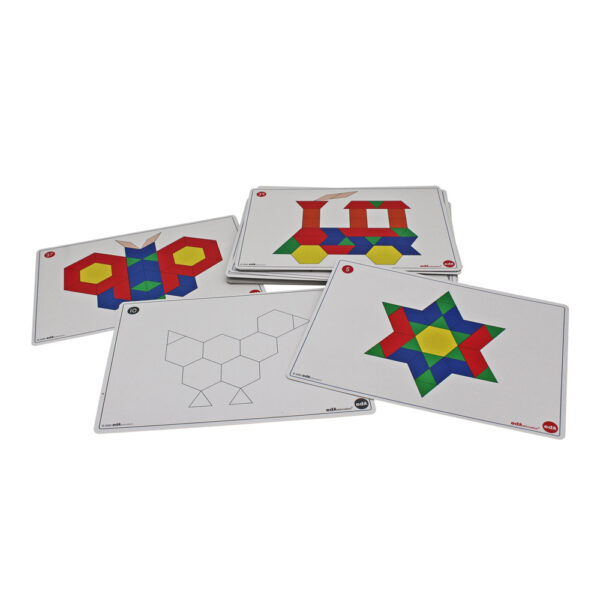 Wooden Pattern Blocks & Cards (273pcs) - Play‘n’Learn New Zealand