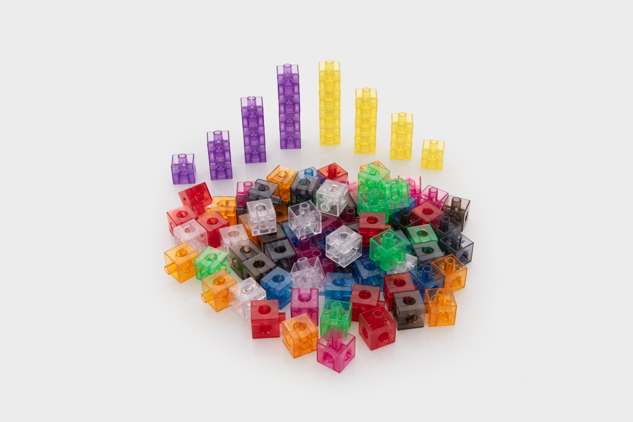 Transparent Colour Linking Cubes (100pcs) - Play‘n’Learn New Zealand